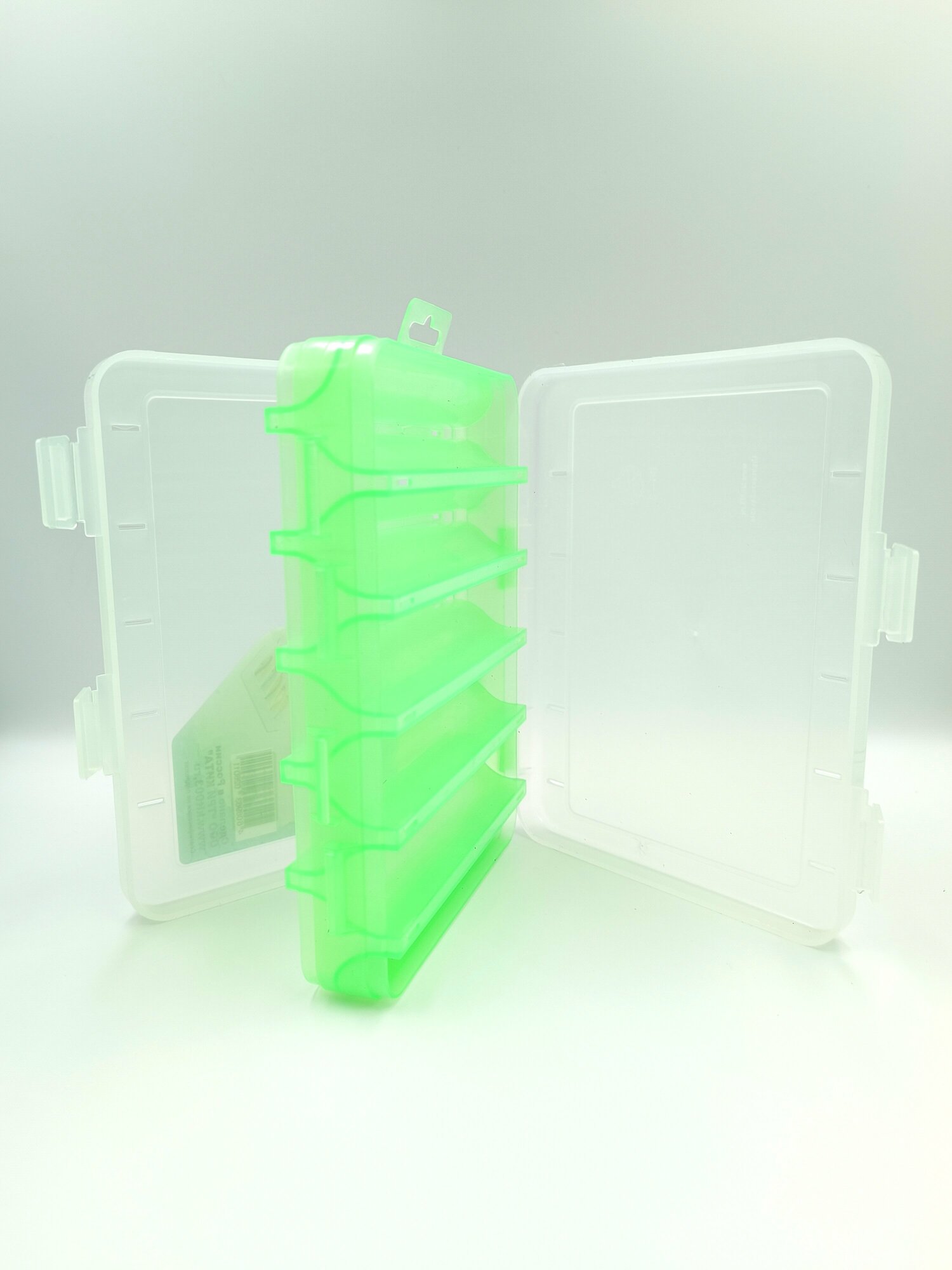 Коробка двухсторонняя для приманок, мелких блесен, воблеров и силикона для рыбалки, 20 х16 х 4,5 см