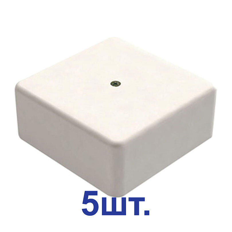 Коробка распределительная (GE41221-01) для кабель-каналов 100х100х44 мм 2 ввода белая IP40 с крышкой с саморезами (5 шт.)