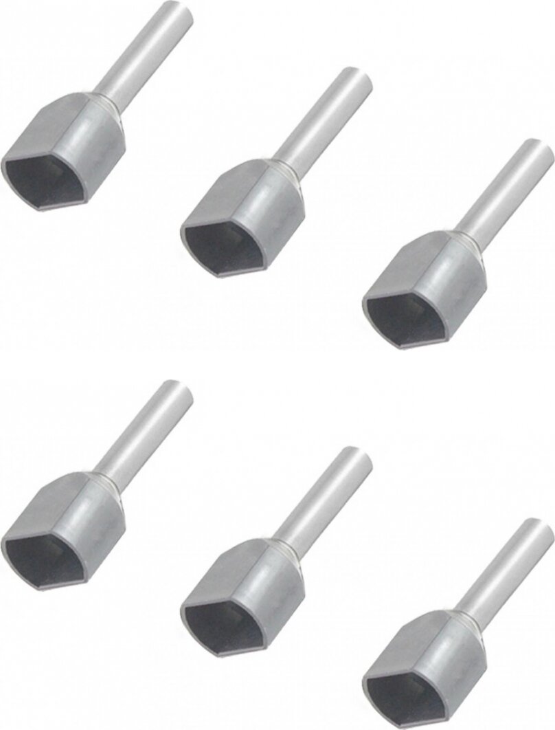 Наконечник-гильза TDM Electric НШвИ 2x4 мм2 двойной медный луженый серый (100 шт.) (комплект из 2 уп.)