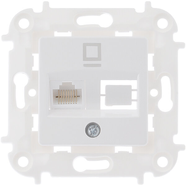 Механизм Мастер РК18-6011 розетки компьютерной RJ45 кат. 5е с/п белый Светоприбор (6 шт. в наборе)