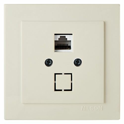 Розетка Nilson крем 1я СП RJ45 24121044