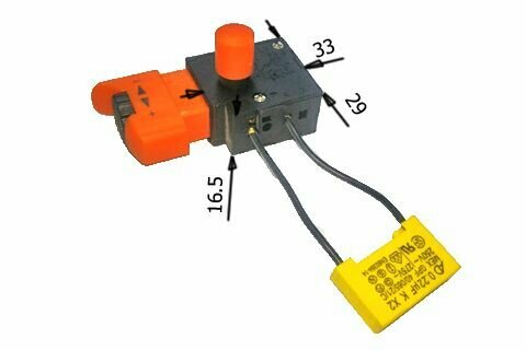 Выключатель (кнопка) KR8 8(8)A для лобзика, шлифмашины