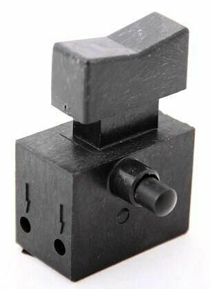 Выключатель (кнопка) DKP-5A 250V для китайских болгарок (УШМ), перфораторов, лобзиков, фрезеров, пилы, рубанков (с тонким фиксатором)