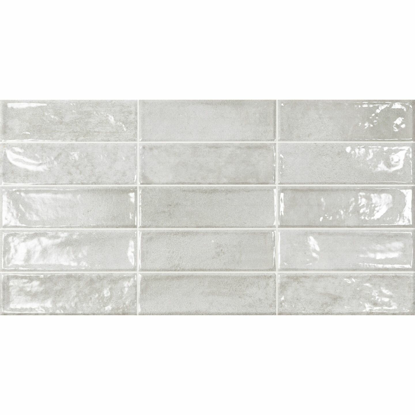 Настенная керамическая плитка Ecoceramic Pool Grey 31,6x60 см глянцевая моноколор