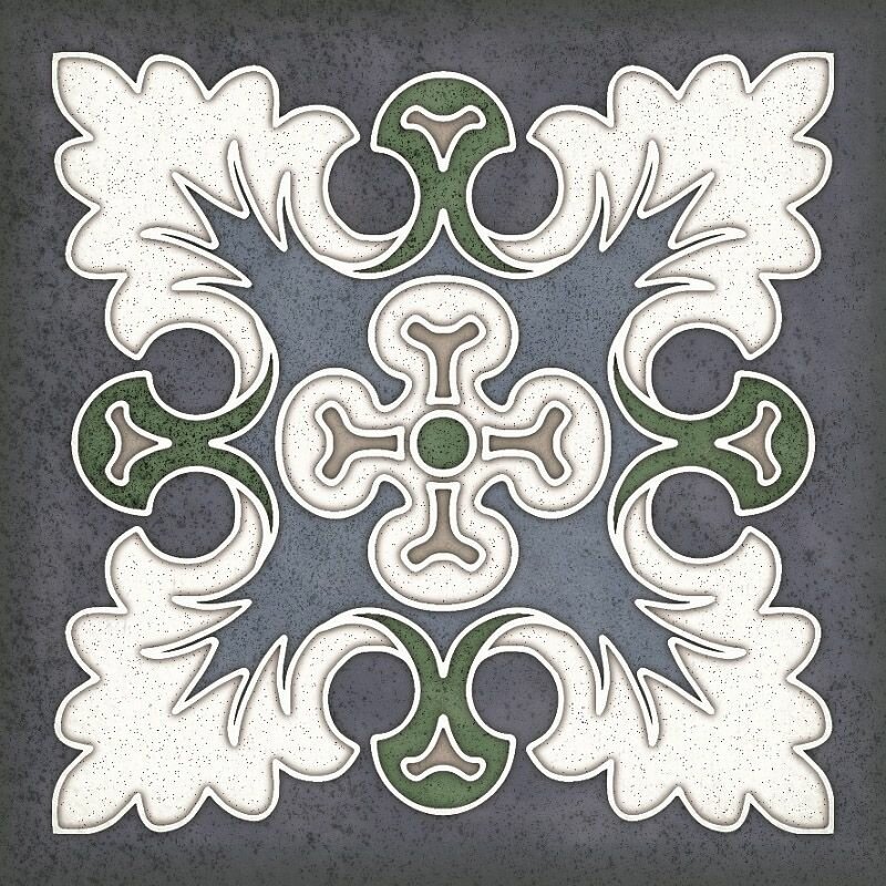 Настенная плитка Керлайф (Kerlife) Smalto Decor 1 Blu 15х15 см (924211) (0.9 м2)