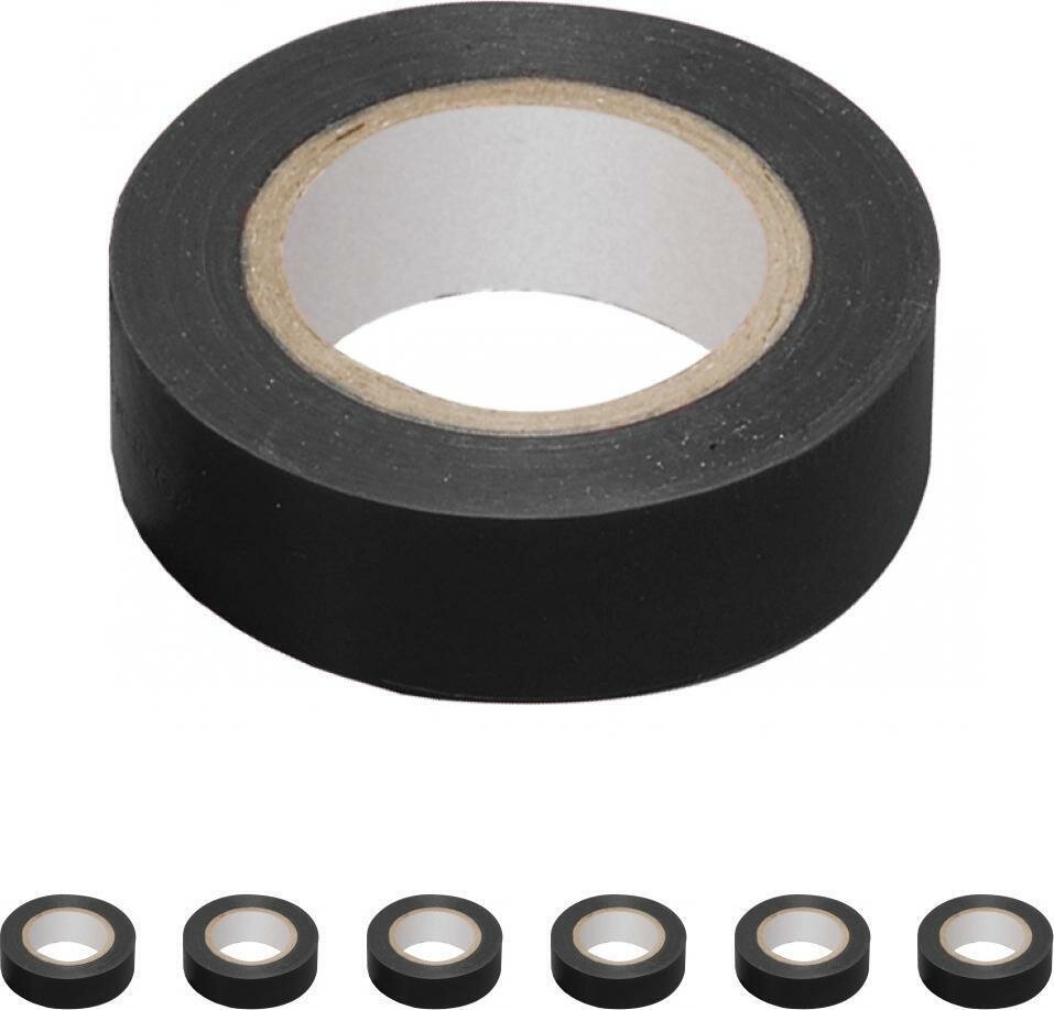 Изолента ПВХ IEK 19 мм 20 метров черная (комплект из 6 шт)