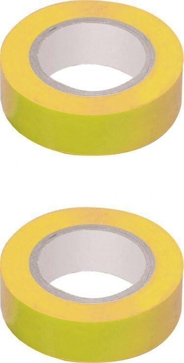 Изолента ПВХ IEK 19 мм 20 метров желтая (комплект из 2 шт)