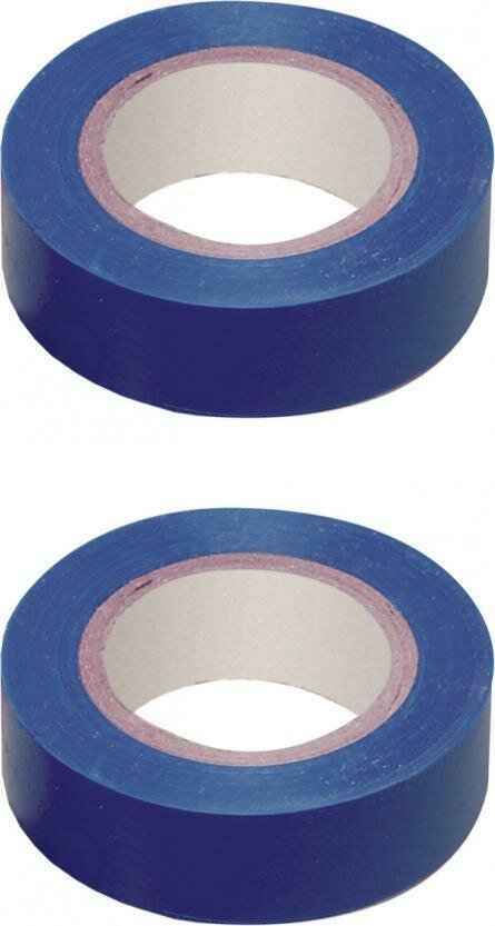 Изолента ПВХ IEK 19 мм рулон, 20 метров синяя (комплект из 2 шт)
