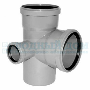 Крестовина 2-х плоск. канализационная 110х110х110х50 левая (серая)