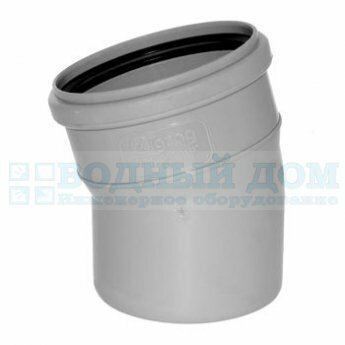 Отвод угол канализационный 110 х15гр (серая)