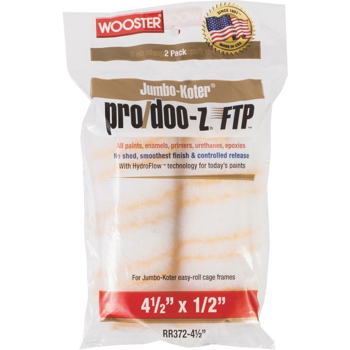 Wooster Мини валики JUMBO-KOTER PRO/DOO-Z FTP (RR383-4 1/2, ширина 11,43см, ворс 0,48см)