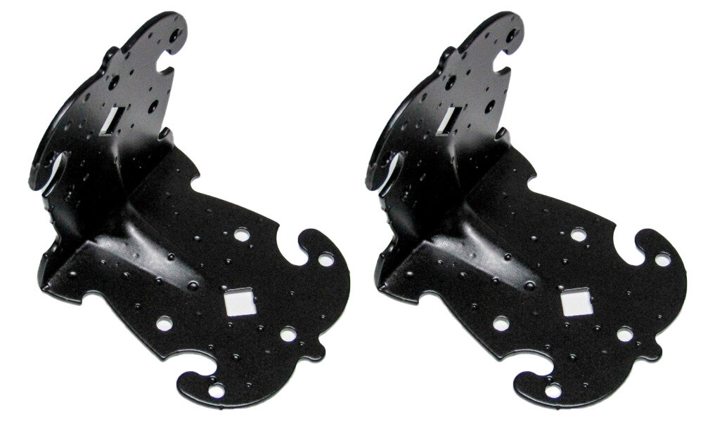 Уголок крепёжный фигурный перфорированный ноэз УКФ 95-95-80-У черный матовый (комплект 2 штуки)