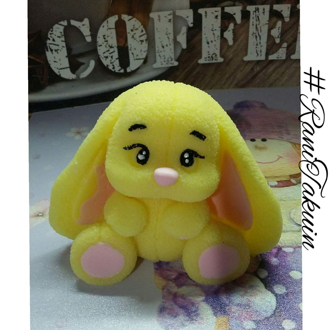 Мыло зайка ручная работа желтый