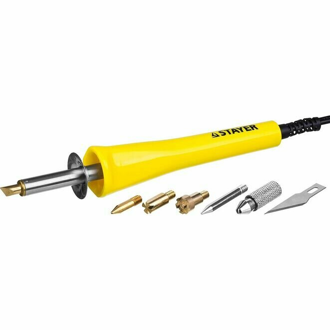 Прибор STAYER "MASTER" MAXTerm для выжигания, пайки, резки с набором насадок, 6шт 45221