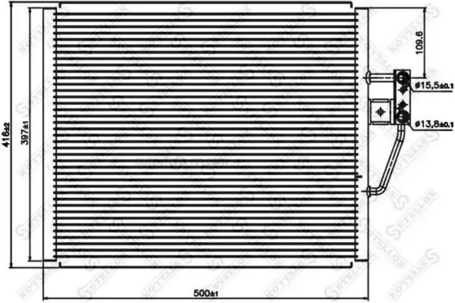 STELLOX 1045054SX радиатор кондиционера!\ BMW E39 2.0i-2.5TDi 97>