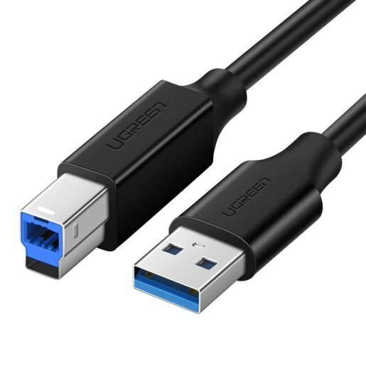 Кабель UGREEN US210 (10372) USB 3.0 AM to BM Print Cable. Длина: 2 м. Цвет: черный