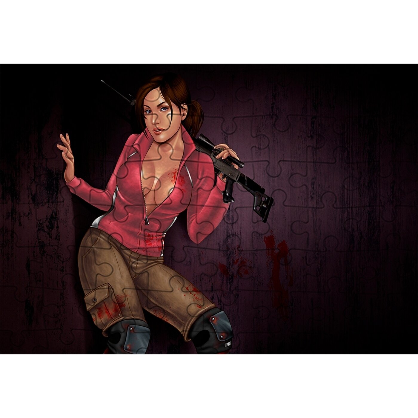 Пазл картонный А4: модель Left 4 Dead-42