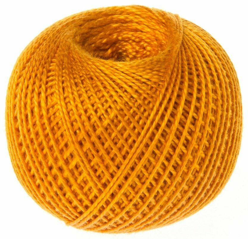 Нитки вязальные "Ирис" 25г, хлопчатобумажные, цвет: 0512 охра, 150м, 7 шт