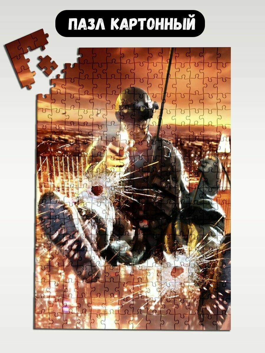 Пазл картонный А3: модель игра Tom Clancy's Rainbow Six Vegas - 1243