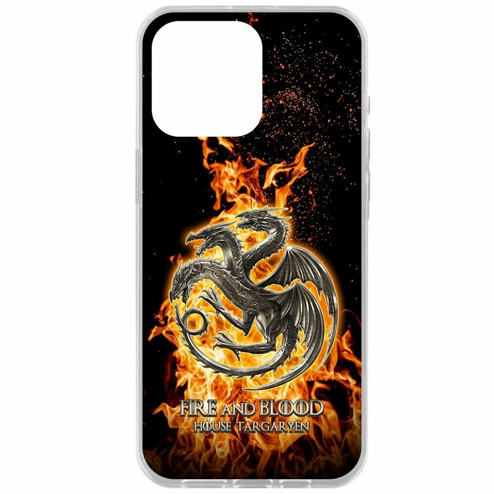 Чехол-накладка Krutoff Clear Case Игра Престолов Дом Таргариен для iPhone 15 Pro Max