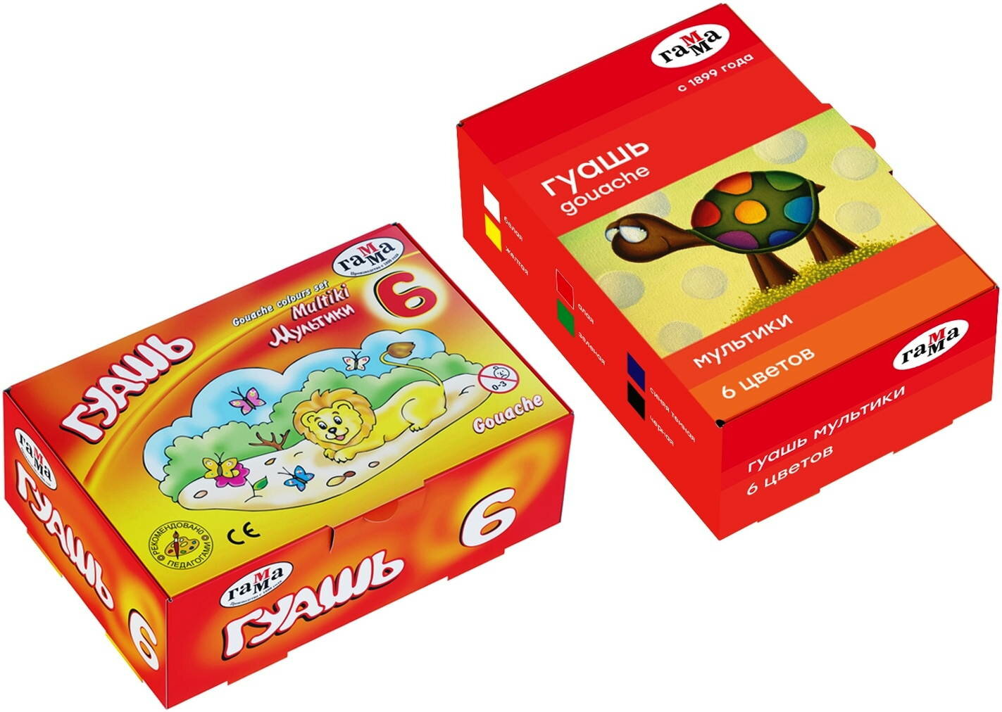 Гуашь "Мультики" 6 цветов Гамма
