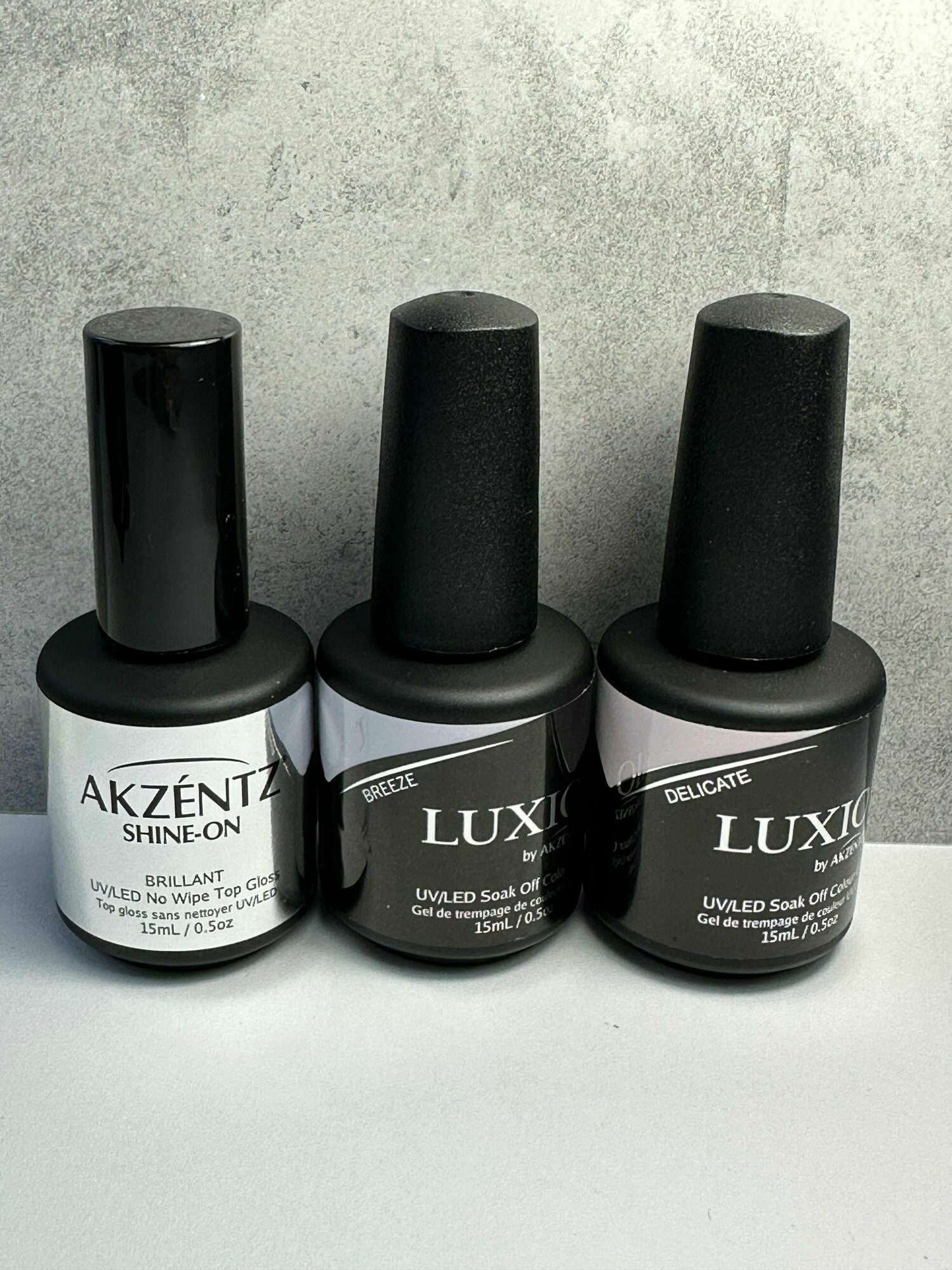 Luxio набор топ SHINE On, гель-лак Breeze , гель-лак Delicate 15мл.