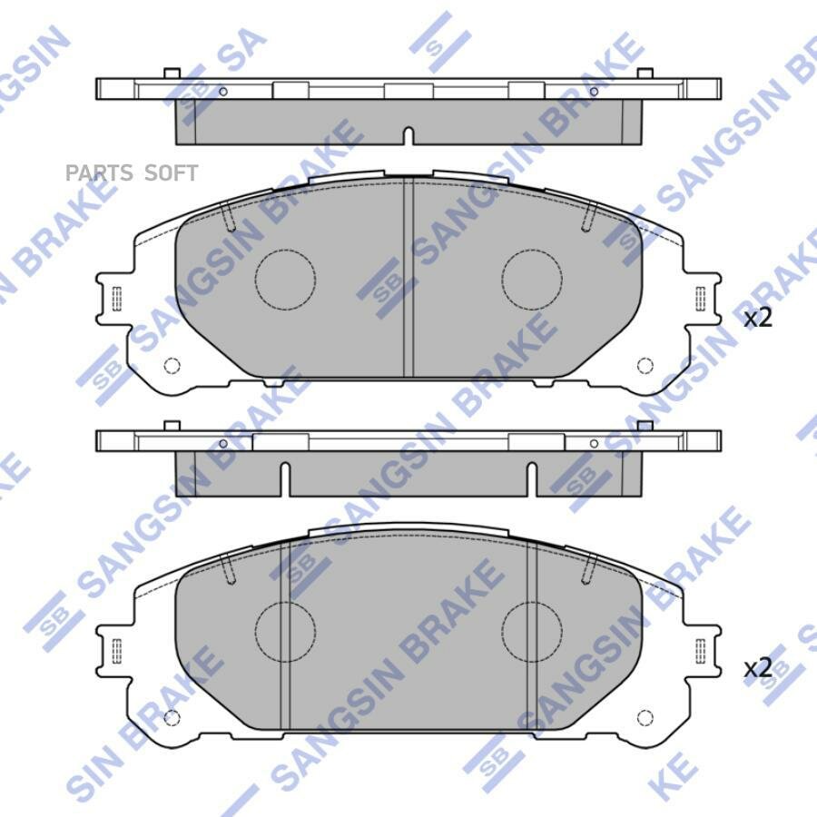 SP4448 SANGSIN BRAKE Колодки торм диск керамические
