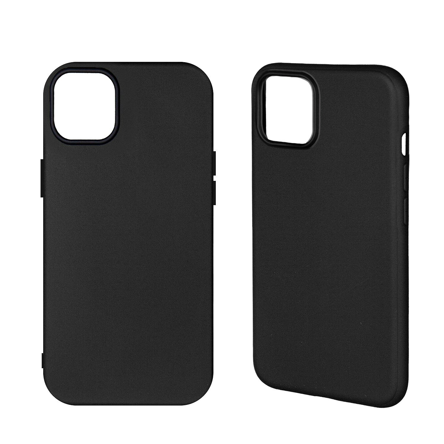 Чехол на Apple iPhone 15, тонкий, ударопрочный, из термополиуретана, матовый черный