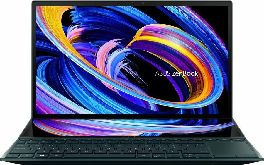 14" Ноутбук ASUS ZenBook Duo UX482EGR-HY391W (90NB0S51-M001H0) синий - 1920х1080, IPS, Intel Core i7 1165G7, ядра: 4 х 2,8 ГГц, 16 ГБ, LPDDR4x, SSD 512 ГБ, GeForce MX450 2 ГБ - 2 ГБ, Windows 11 Home