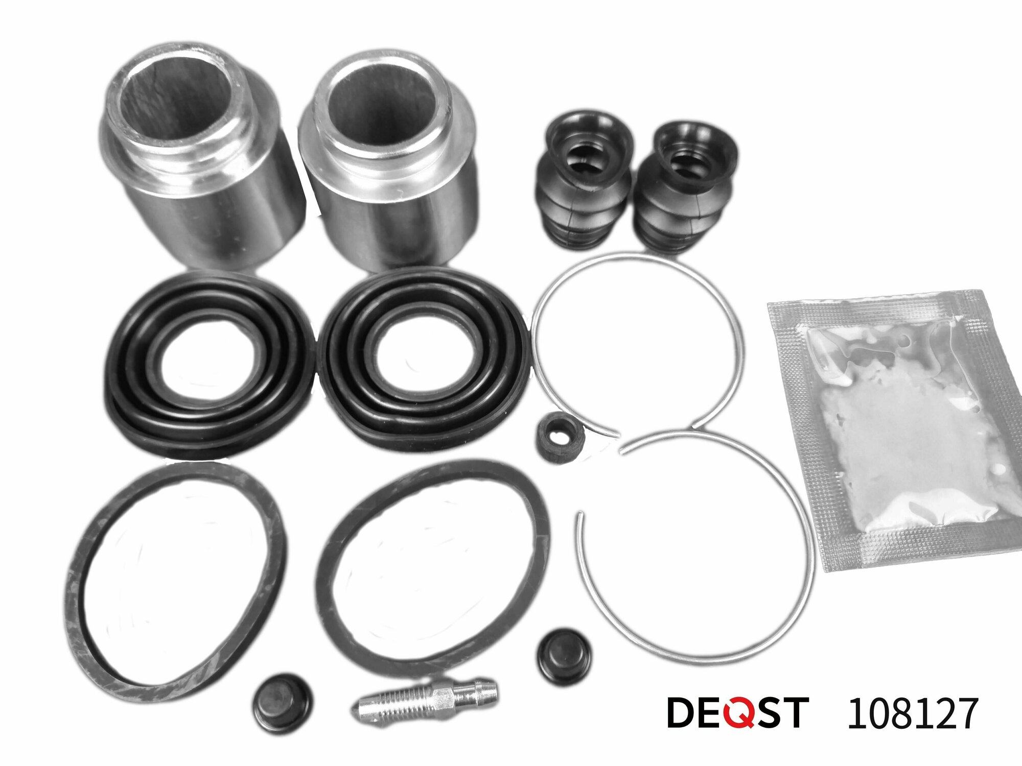 Ремкомплект тормозного суппорта с поршнем переднего (поршень O 43 mm, суппорт Akebono). Приме, Deqst 108127