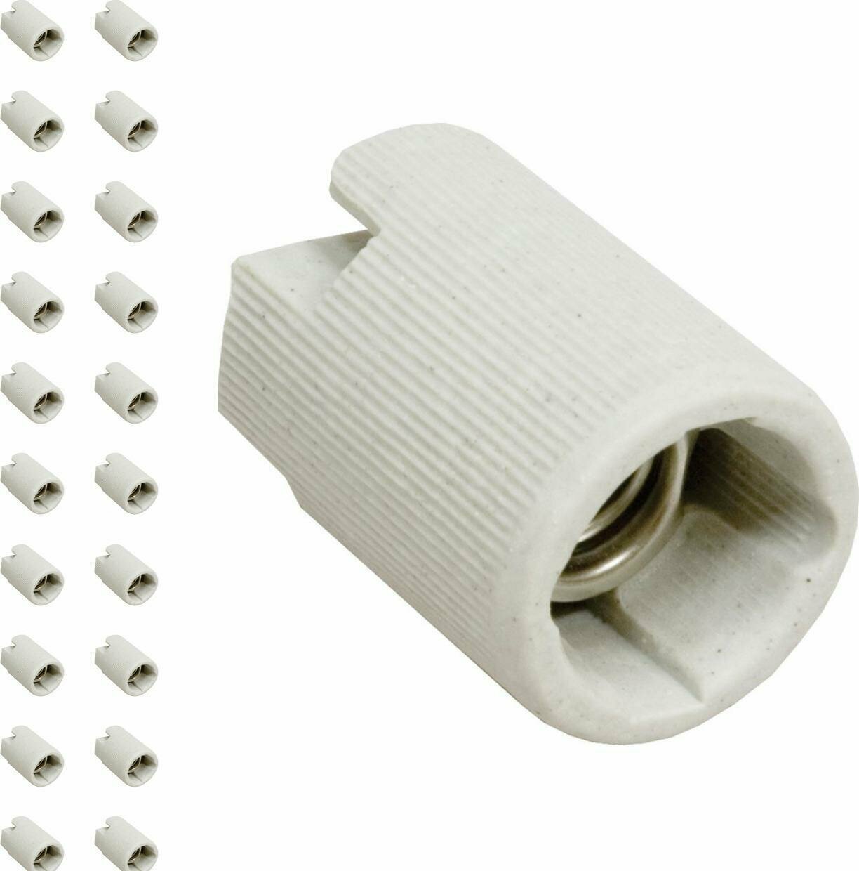 Патрон Texenergo Е27 керамический для точечных светильников белый (комплект из 40 шт)