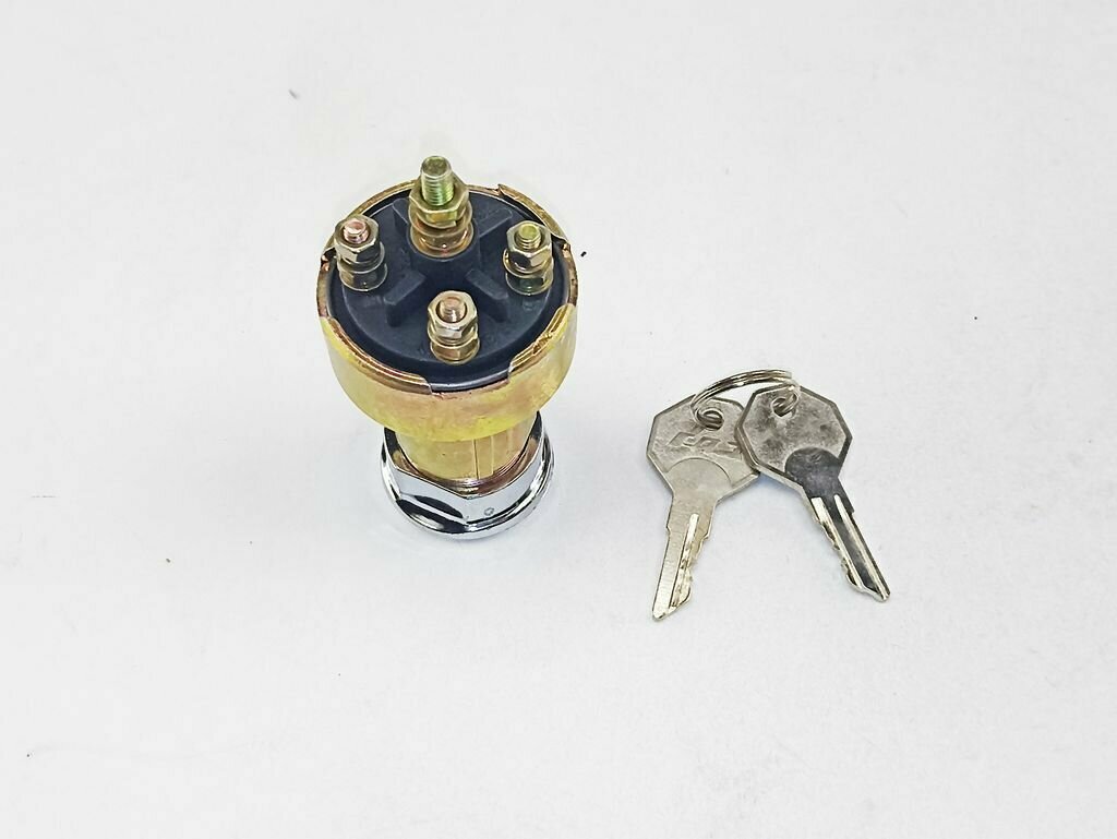 Замок зажигания для а/м УАЗ 452, 469, ГАЗ 53, 3307, металлический корпус, четырехконтактный