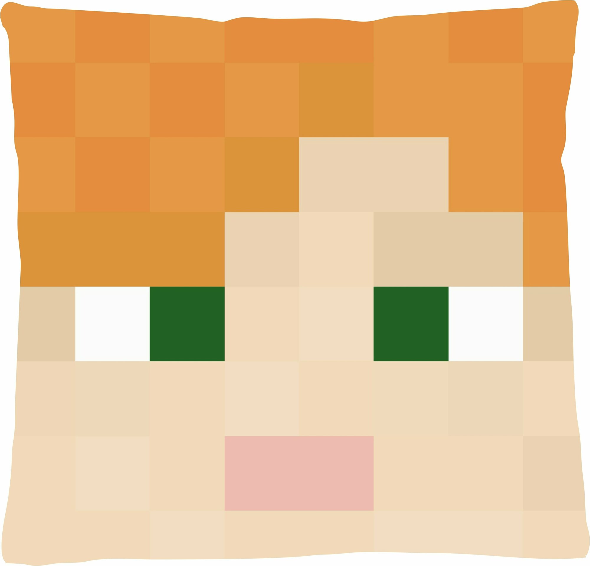 Подушка квадратная Голова Алекс Майнкрафт