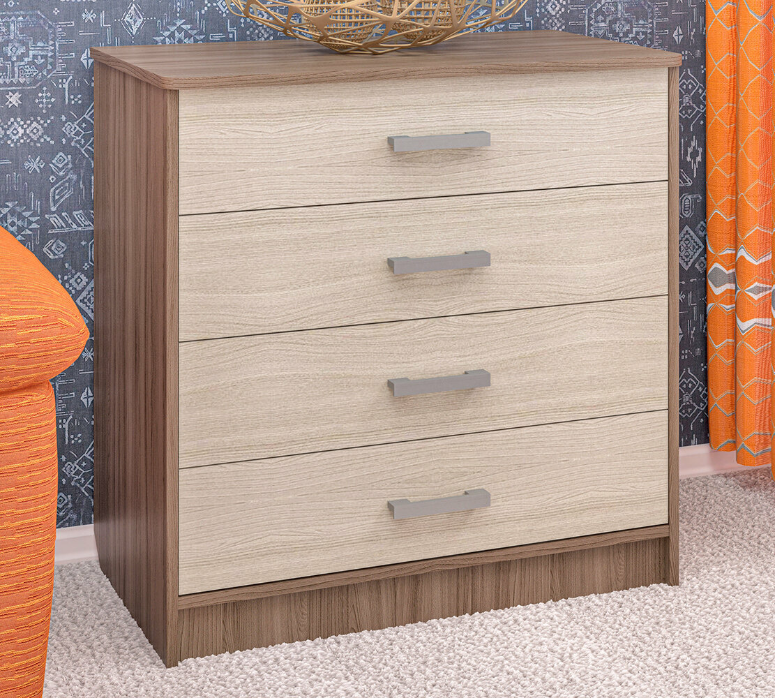 Комод К-1 ясень темный/ясень светлый 80x80x45 см