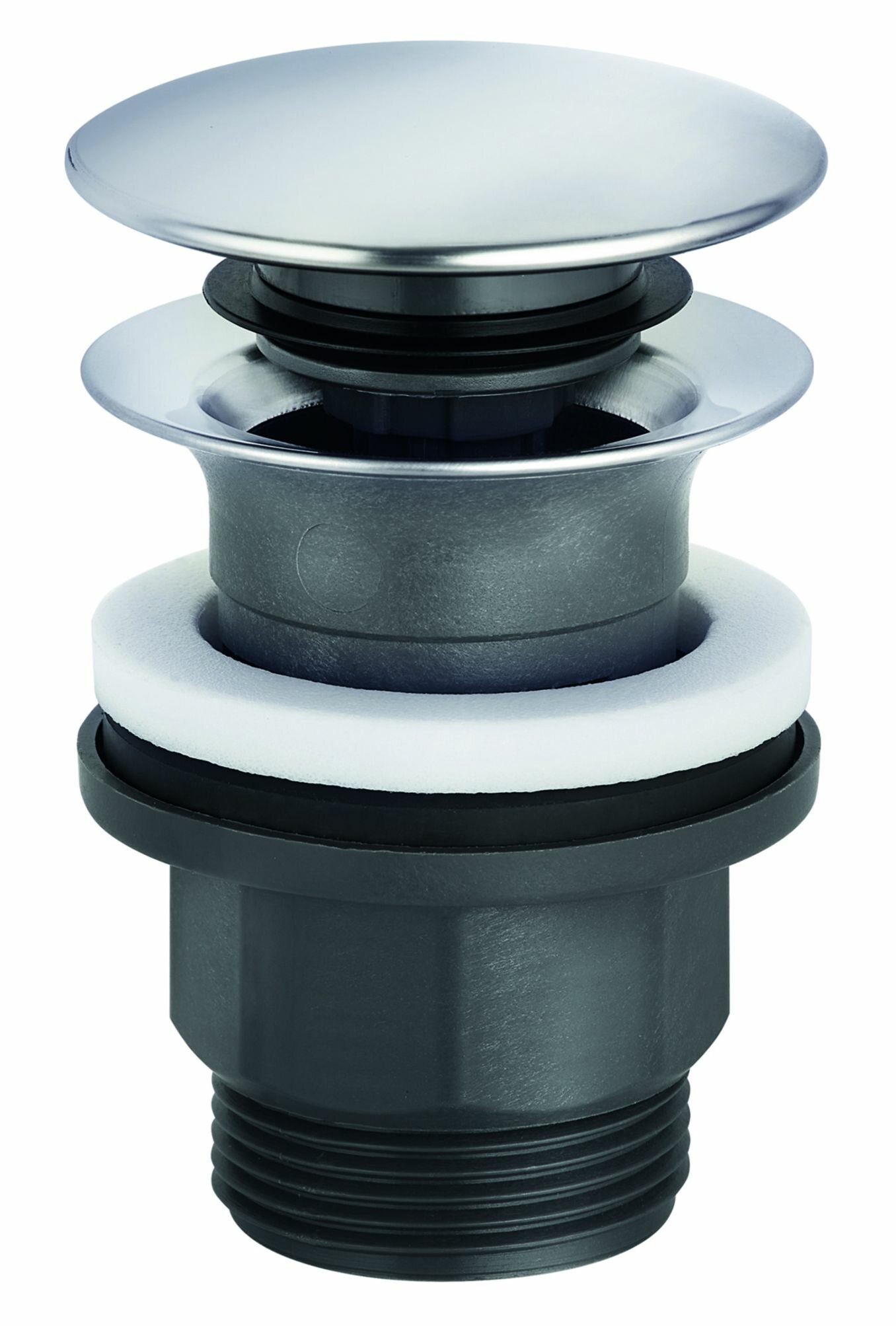 Донный клапан для раковины push-open с отверстием для перелива Kludi 1042605-00