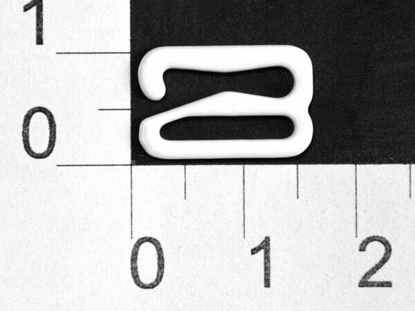 Крючок для бюстгальтера Металл 1209В белый ш.12мм (уп.50 шт.) "Proknopka"