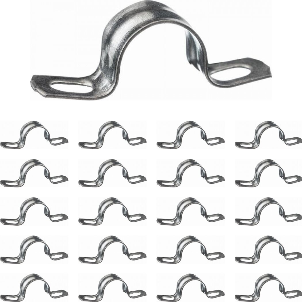 Скоба металлическая двухлапковая D16 (комплект из 100 шт.)