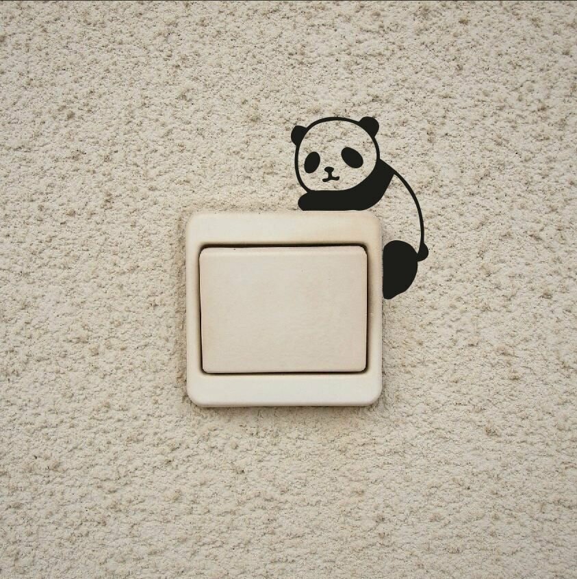 Наклейка на выключатель Панда, 6х8 см