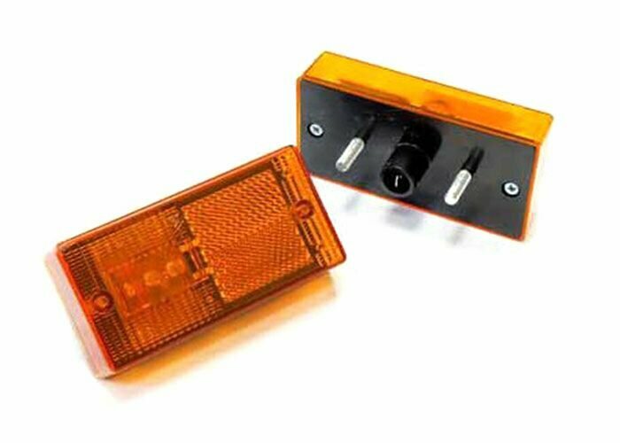Фонарь габаритный боковой (светодиод) желтый для а/м ПАЗ плоский 12-24В