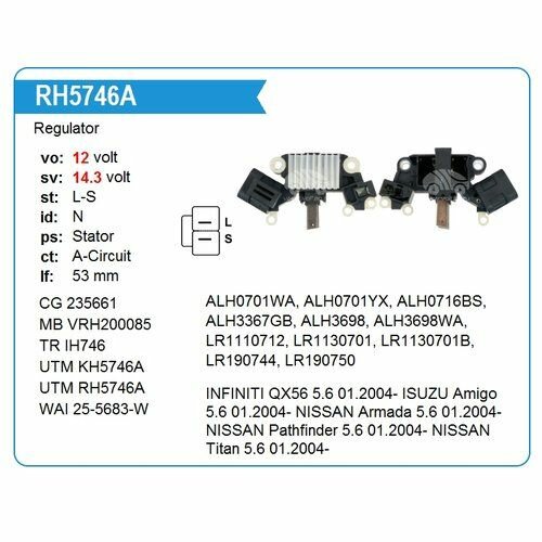 Регулятор генератора Utm RH5746A