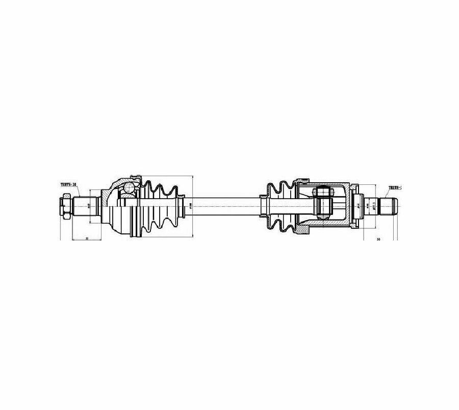 Привод в сборе BMW 3 E46 2.5-3.0 00-05 пер. лев.