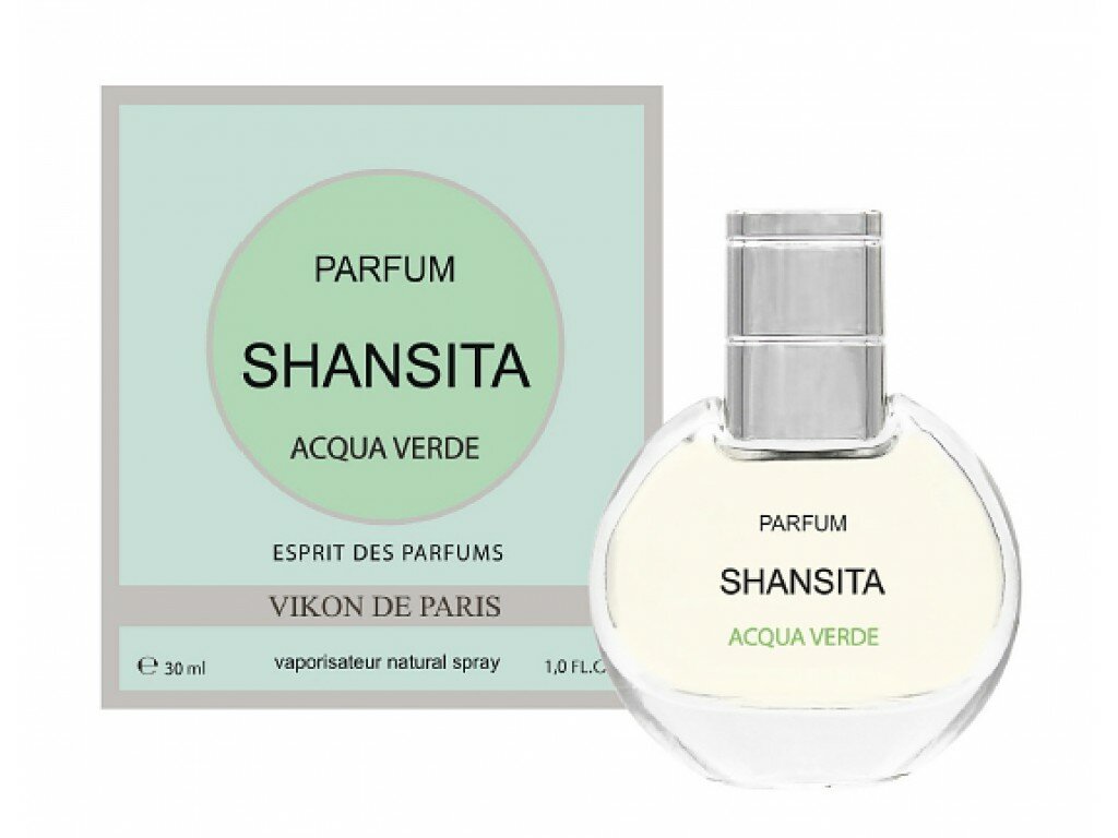 Духи Vikon de Paris Shansita Acqua Verde, женские, шипровый аромат, 30мл