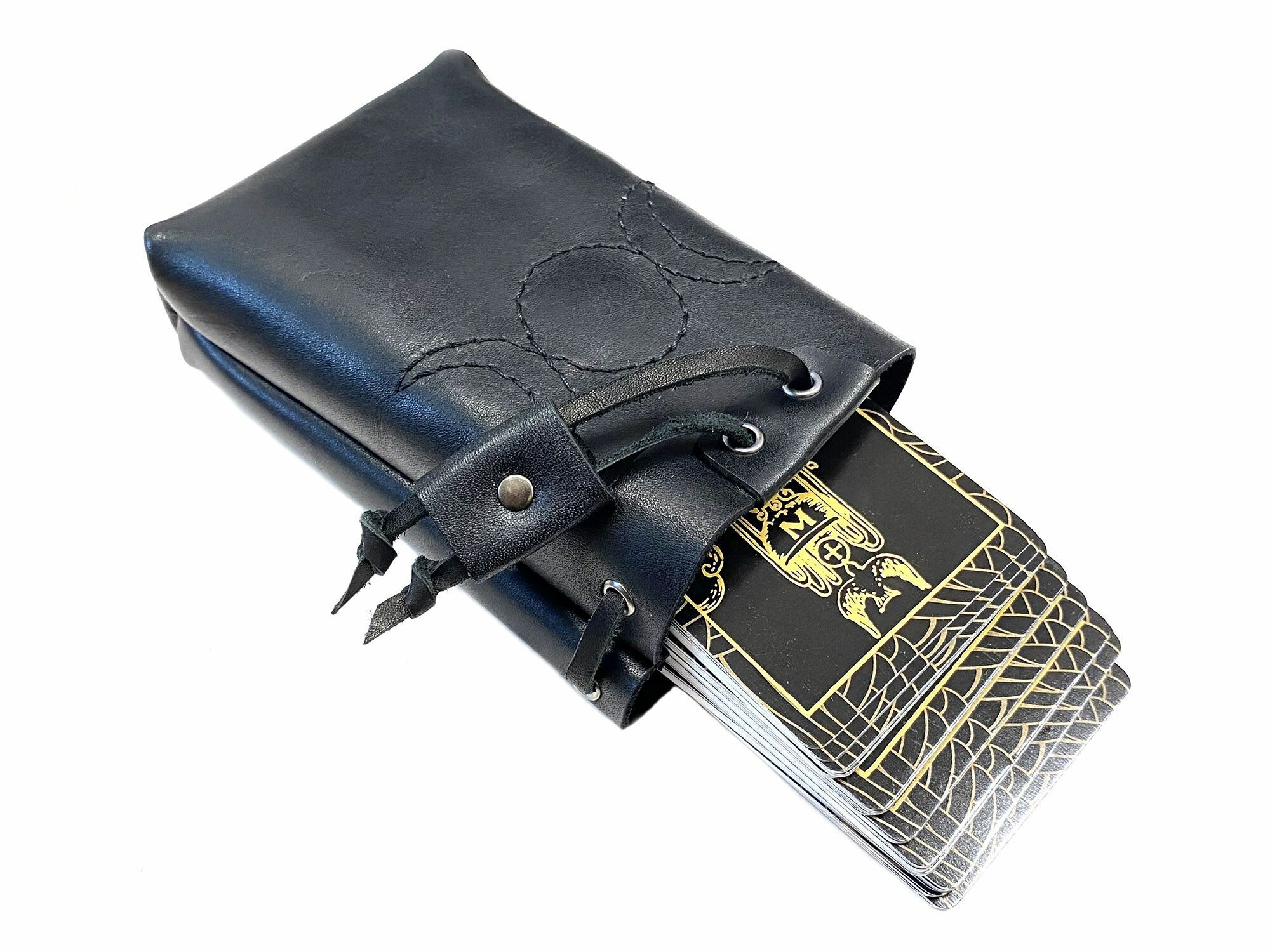 Мешочек чехол для карт таро, футляр для хранения для колоды таро Van Freya Tarot Case, цвет Черный троелуние