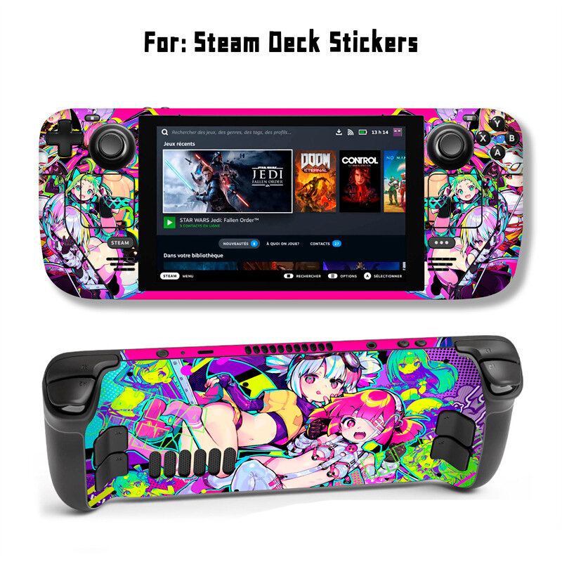 Наклейка/защитная плёнка для Steam Deck NO. 1241, Тяночки
