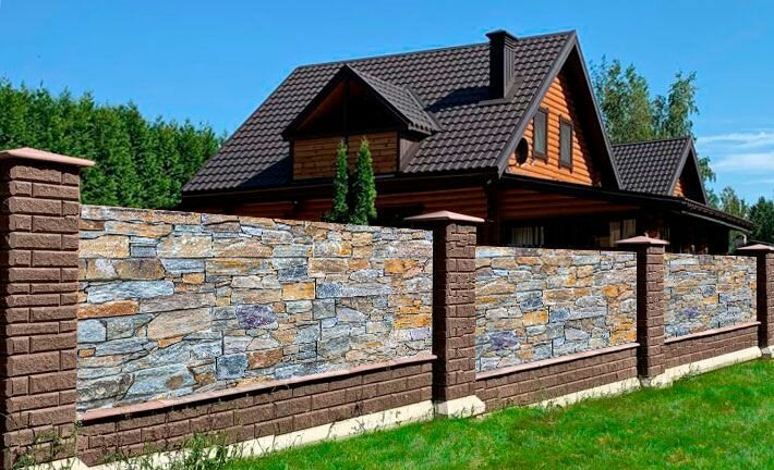 Фотосетка для забора и фасада 3 х 1 м с люверсами / Камни 3