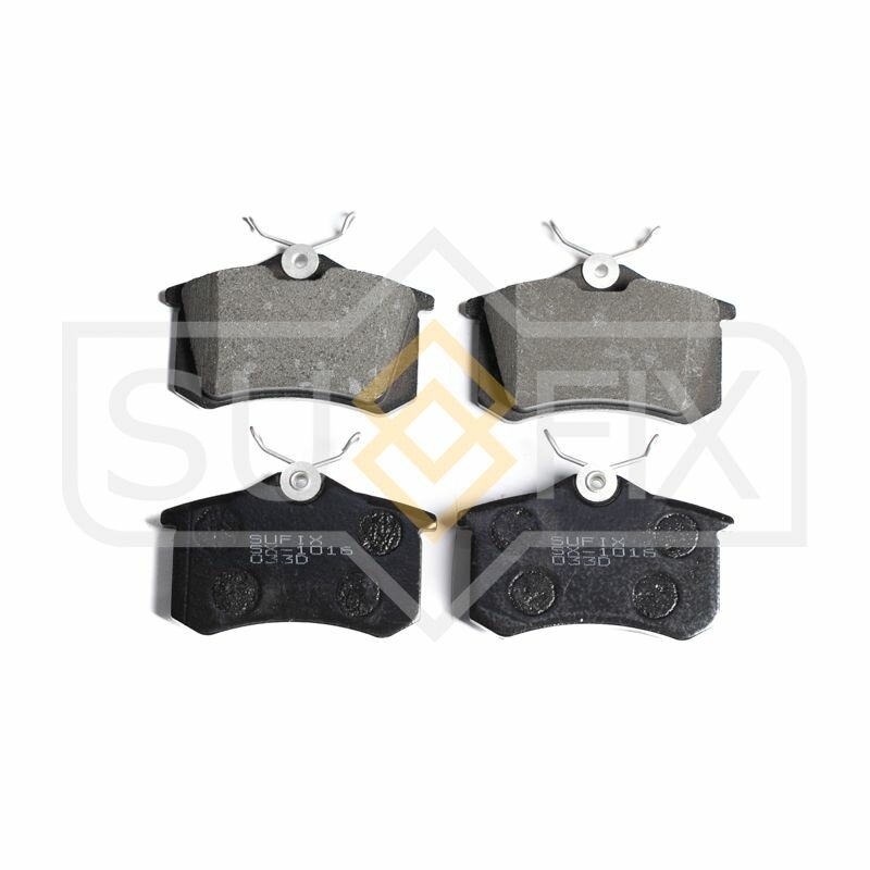 SUFIX Колодки тормозные задние AUDI A1 10>/ A3 96>/ A4 1.8-2.8 99-04/A6 97-05/A8 3.3TD-4.2 98-02/TT 1.8-3.2 98-06, CITROEN C3, RENAULT Megane/Sc nic, PEUGEOT 307, SKODA Octavia 97>/ Superb >08