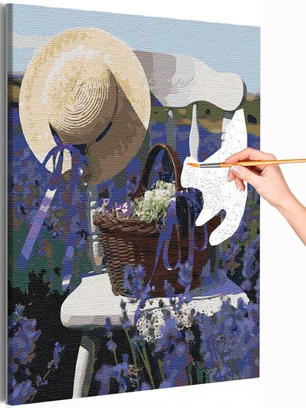 Прованс /Лаванда / Цветы Раскраска картина по номерам на холсте с неоновой краской 40х50