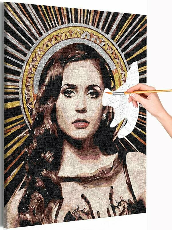 Елена Дневники вампира Раскраска картина по номерам на холсте с металлической краской 40х50