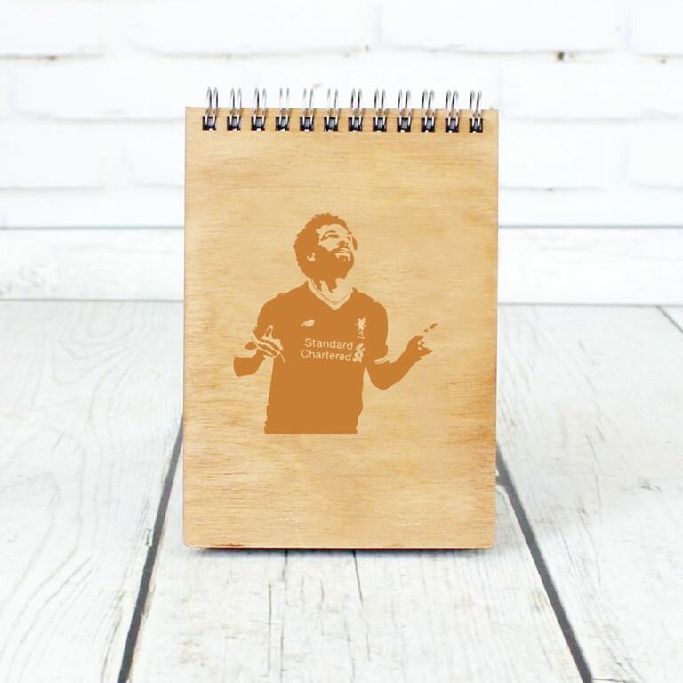 Скетчбук деревянный Мохамед Салах, Mohamed Salah №5