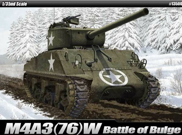 13500 Academy Танк M4A3(76)W Battle of the Bulge Масштаб 1/35